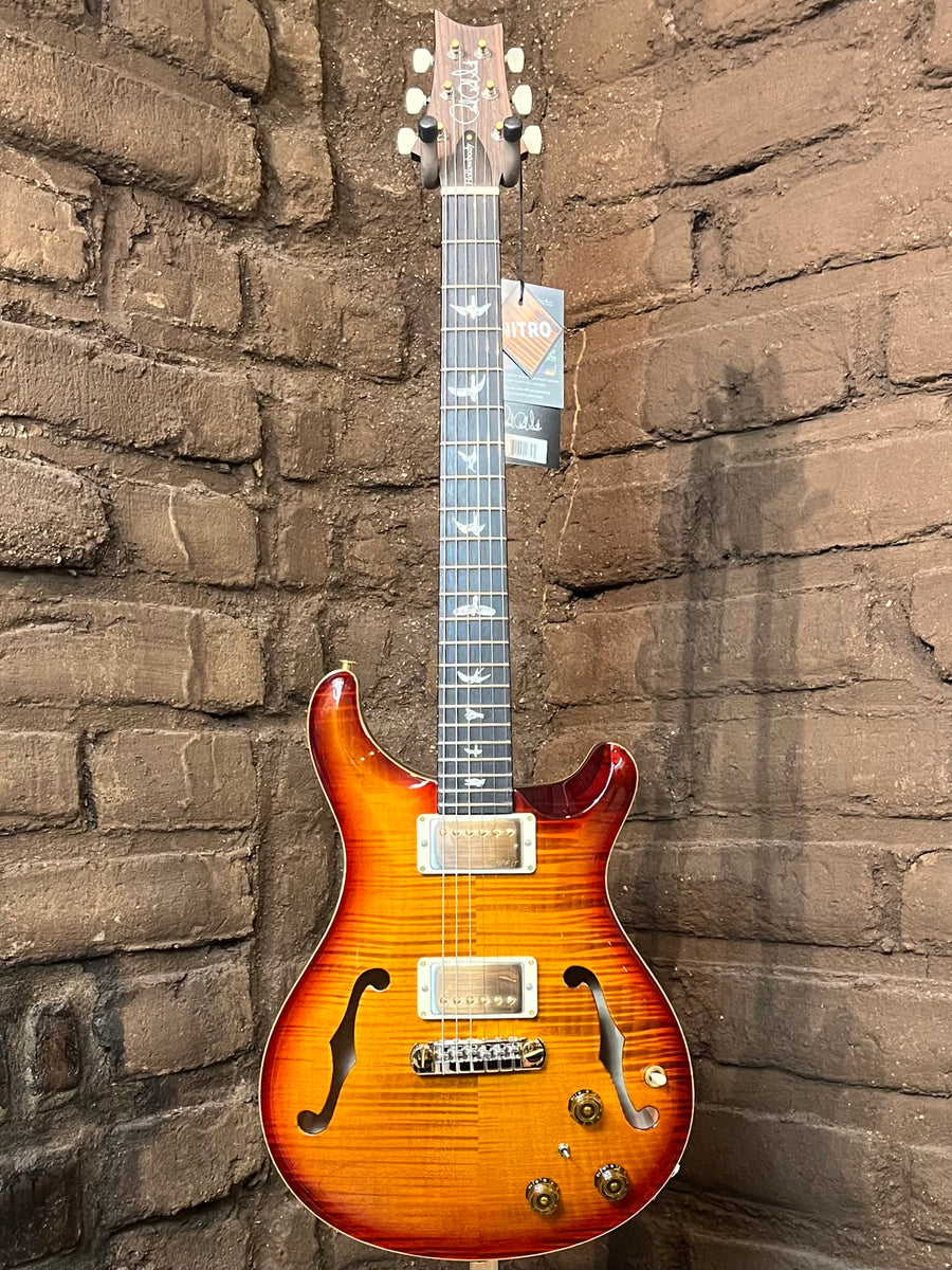 PRS Hollow Body II Piezo "10 Top" Dark Cherry Burst (New)| Black ...